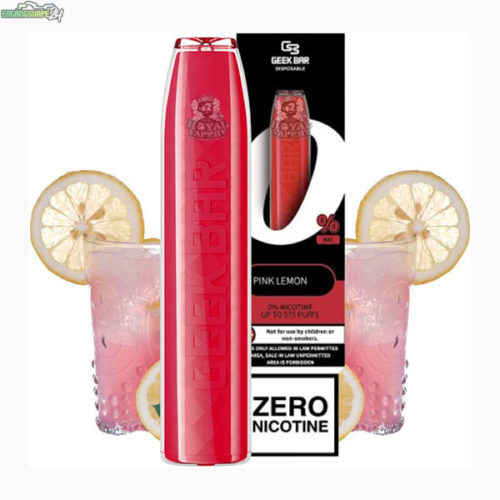 Geek Bar 0% Nikotinfri Pink Lemonade (575-625 Puffar) - engångsvape24.se